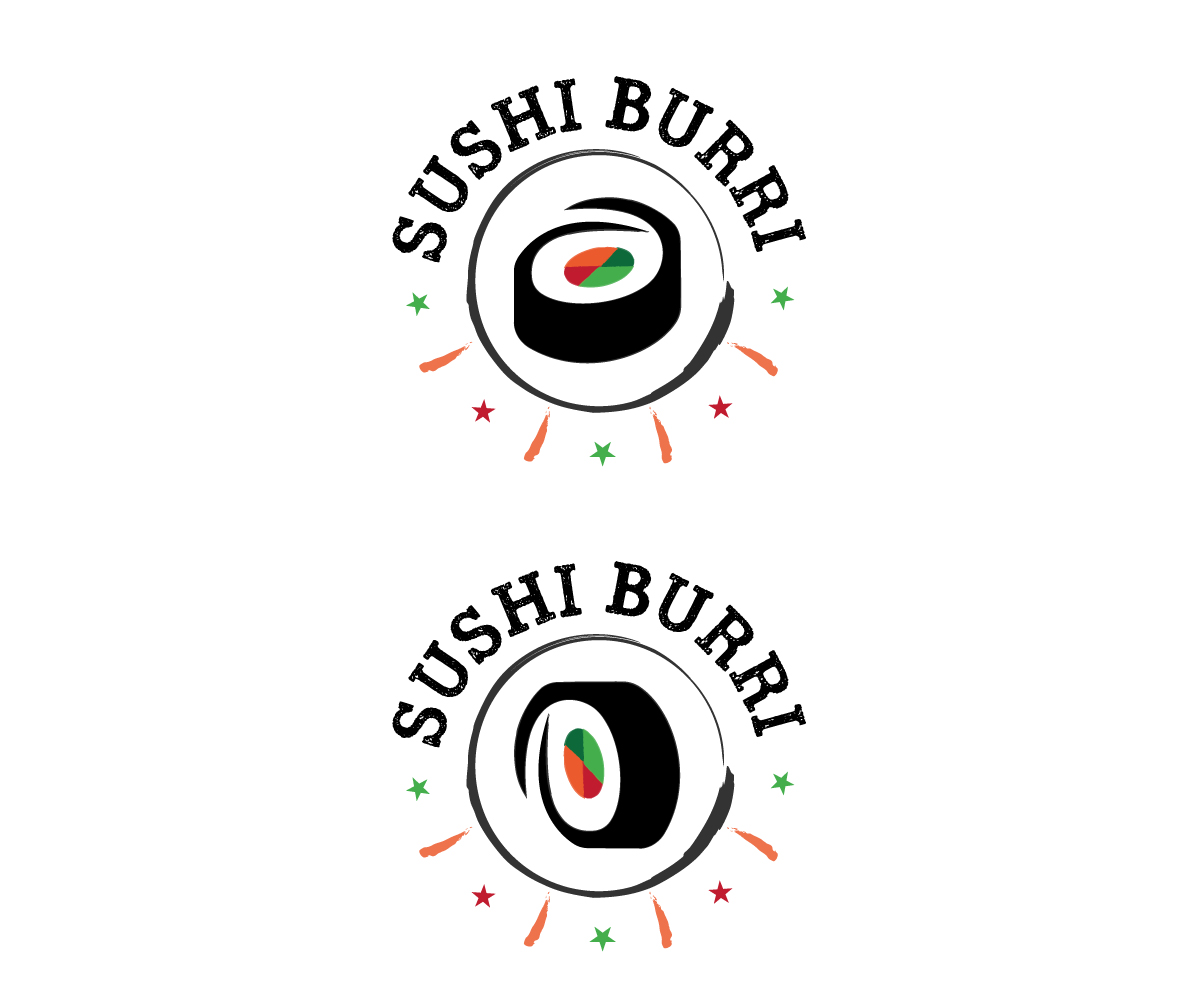 Personable, Colorful, Fast Food Restaurant Logo Design for Sushi Burri ...