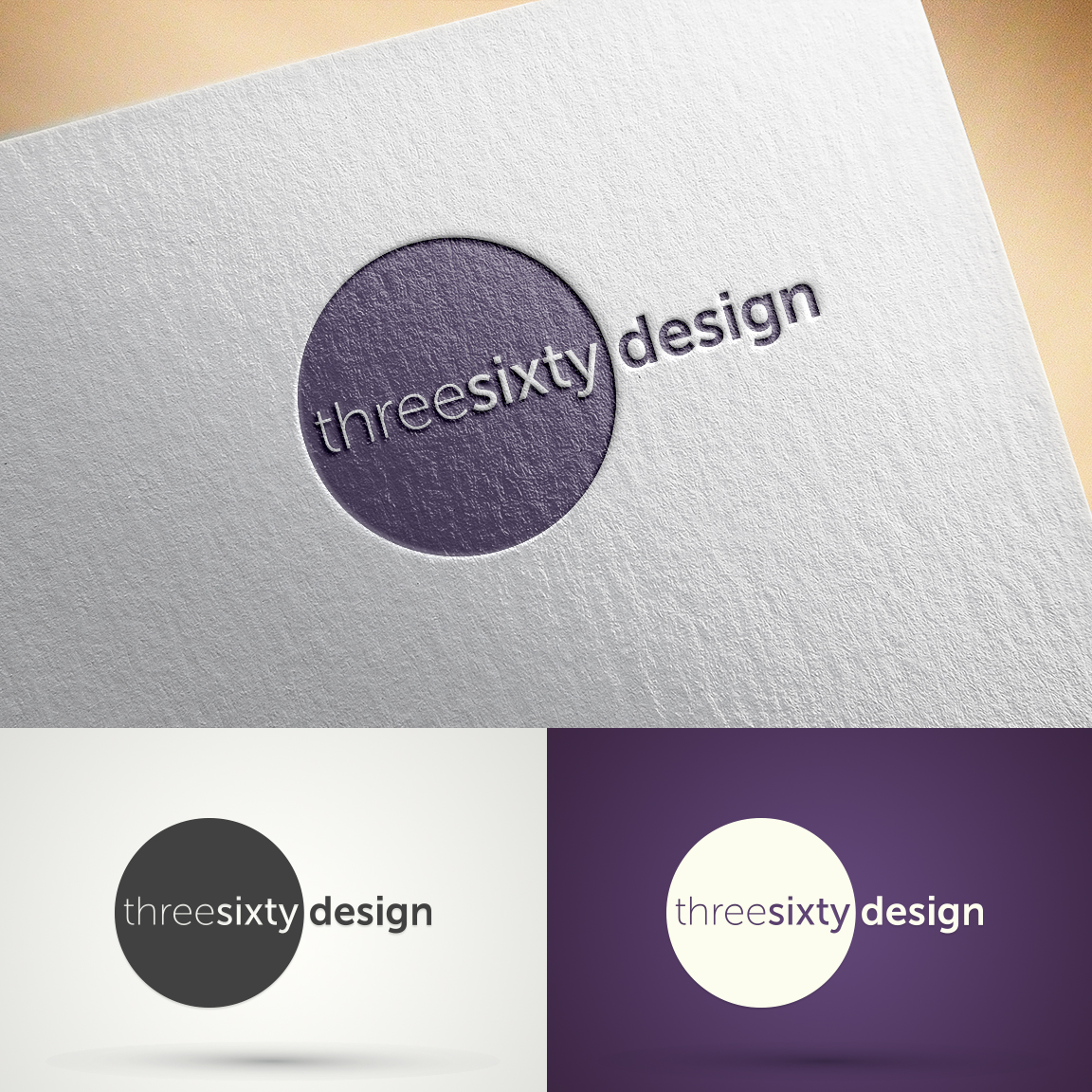 Modern, Professional, Boutique Logo Design for three sixty design ...