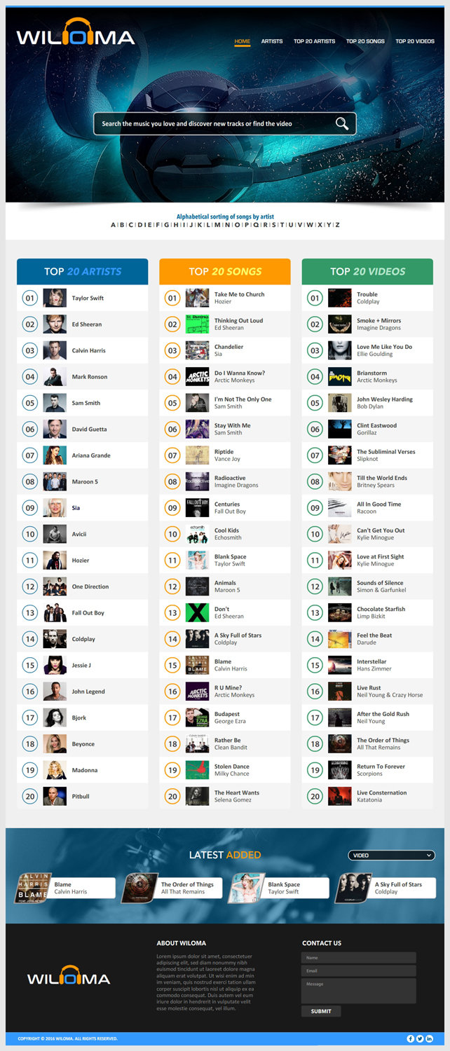 Artists Web Design for a Company by -Marc- | Design #12072803