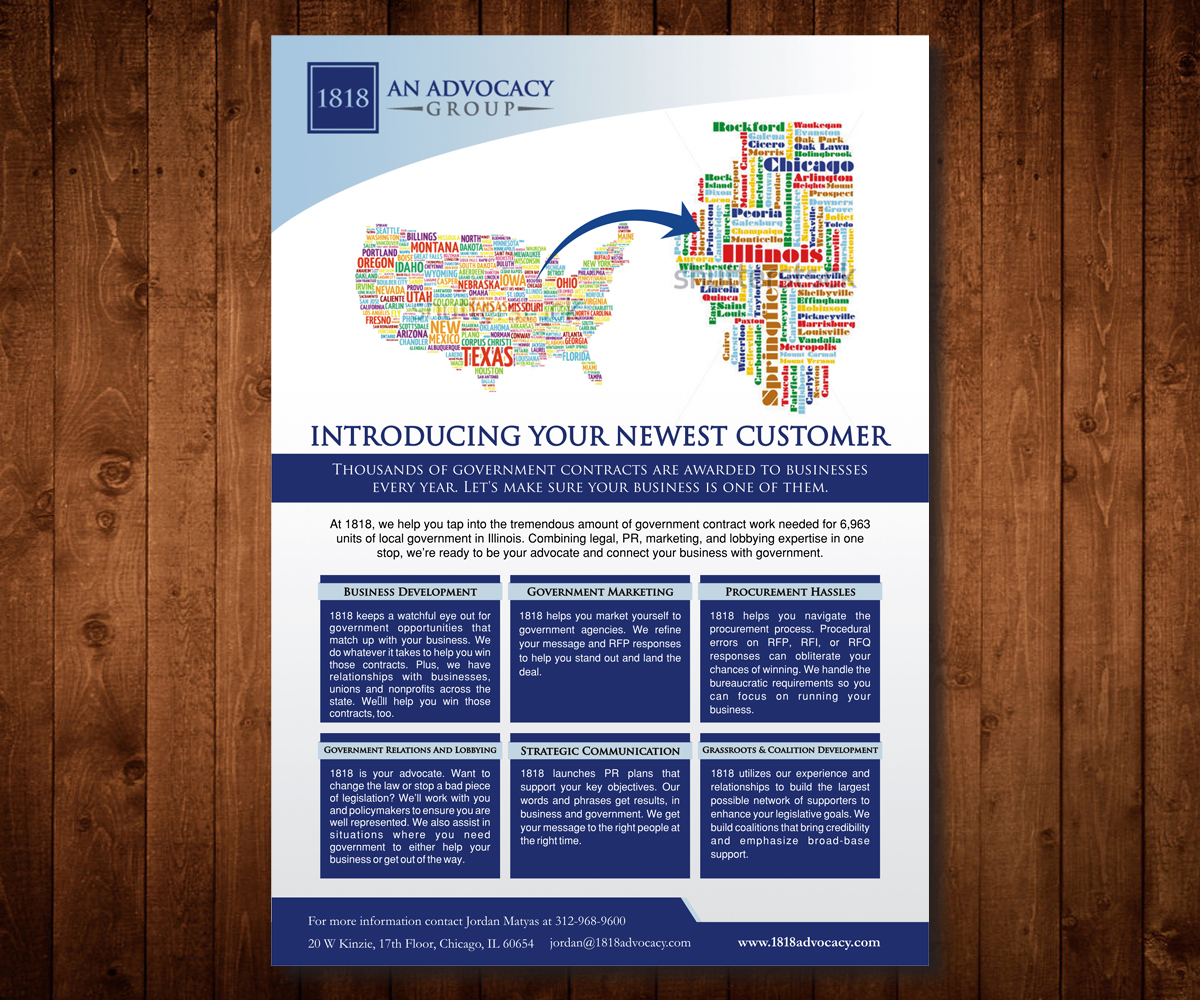 Government Contracts One Page Marketing Piece | 7 Flyer Designs for a ...