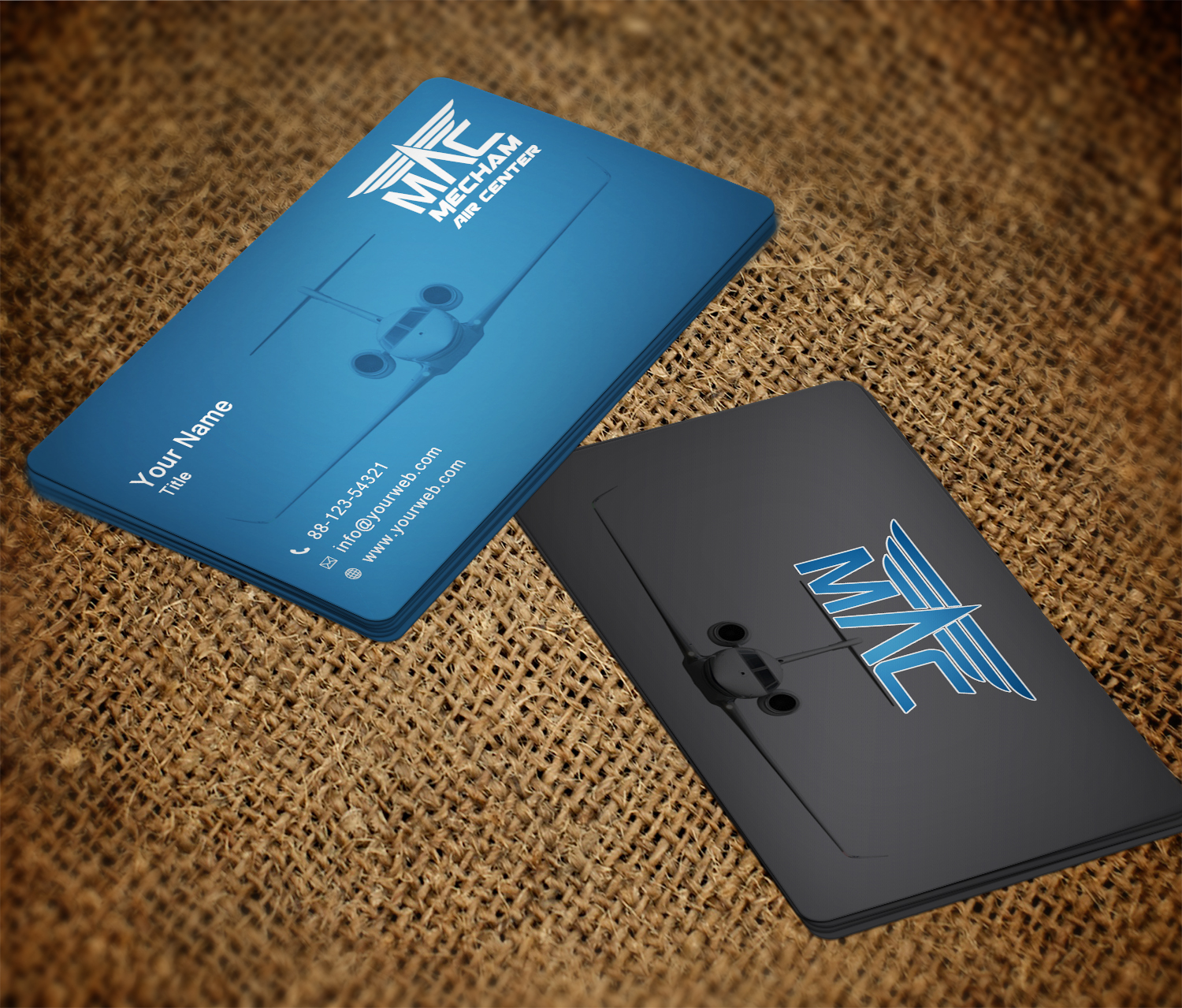 Bold, Upmarket, Airport Business Card Design for a Company by EWS Webs ...