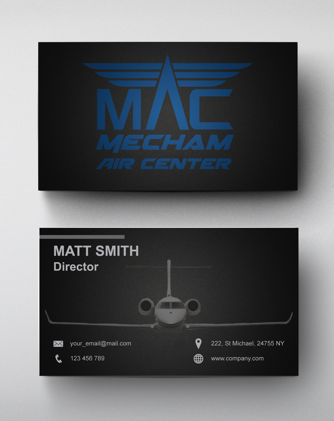 Bold, Upmarket, Airport Business Card Design for a Company by nina shaw ...