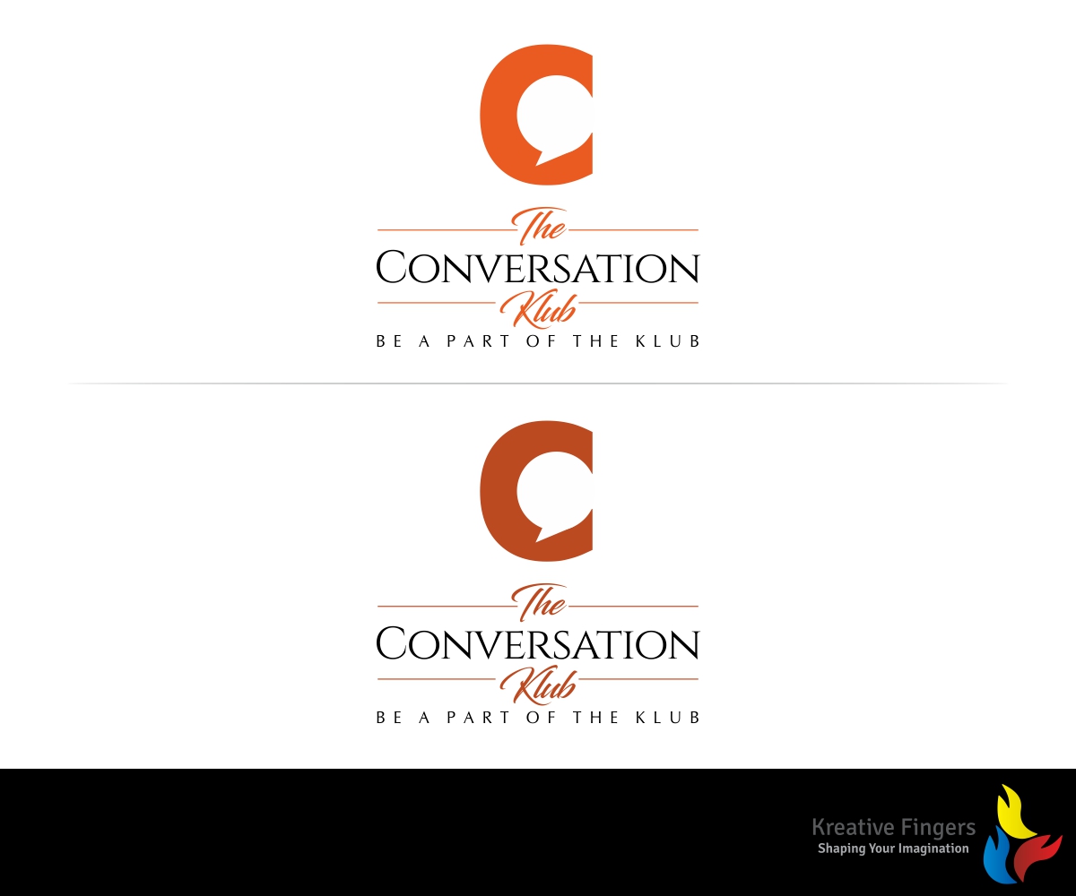 Upmarket, Playful, Media Logo Design for The Conversation Klub ...