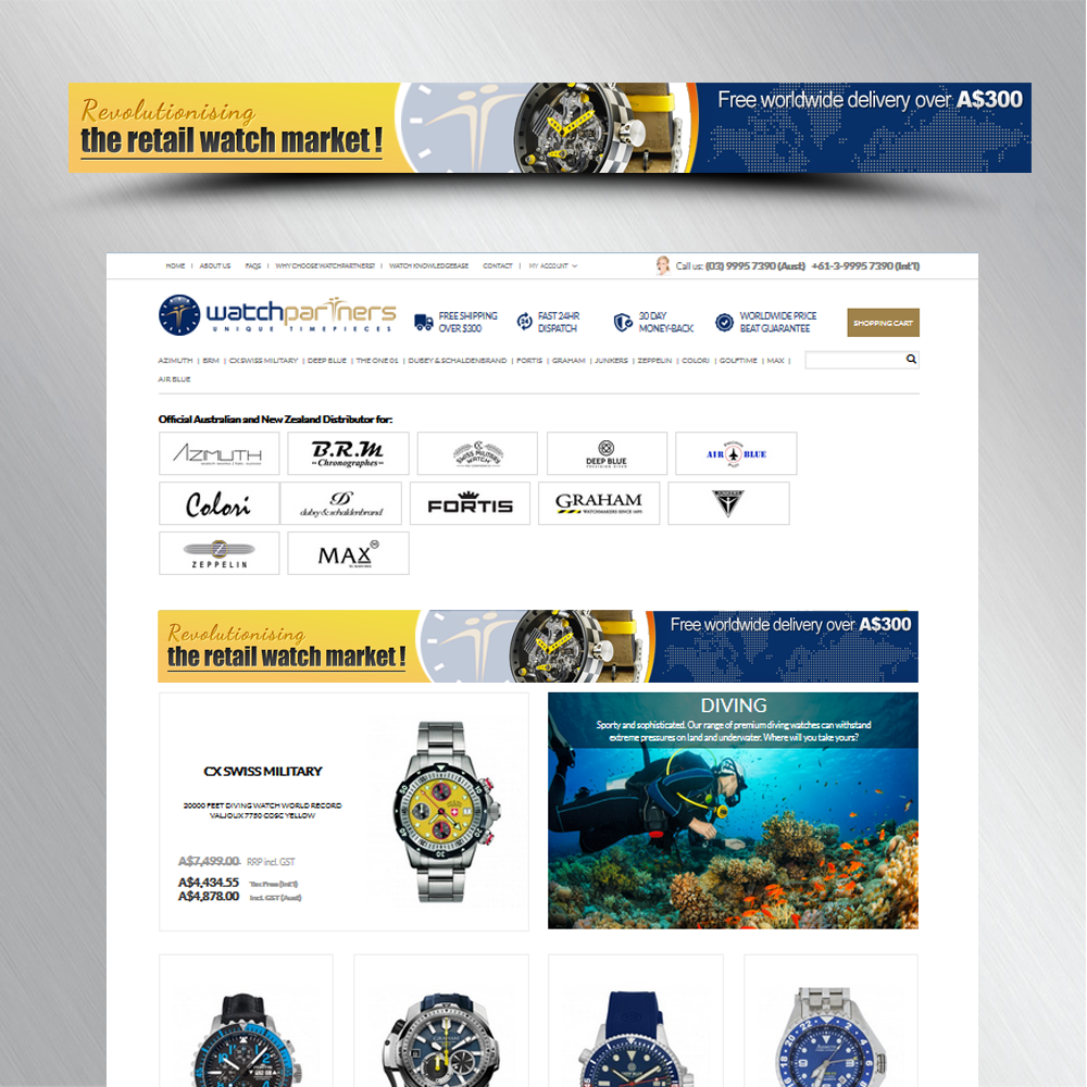 Masculine, Upmarket, Retail Banner Ad Design for Watchpartners by ...