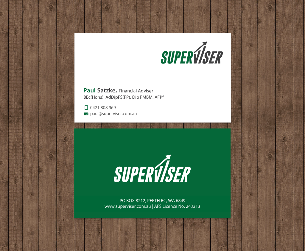 Bold, Modern, Financial Service Business Card Design for Superviser Pty ...