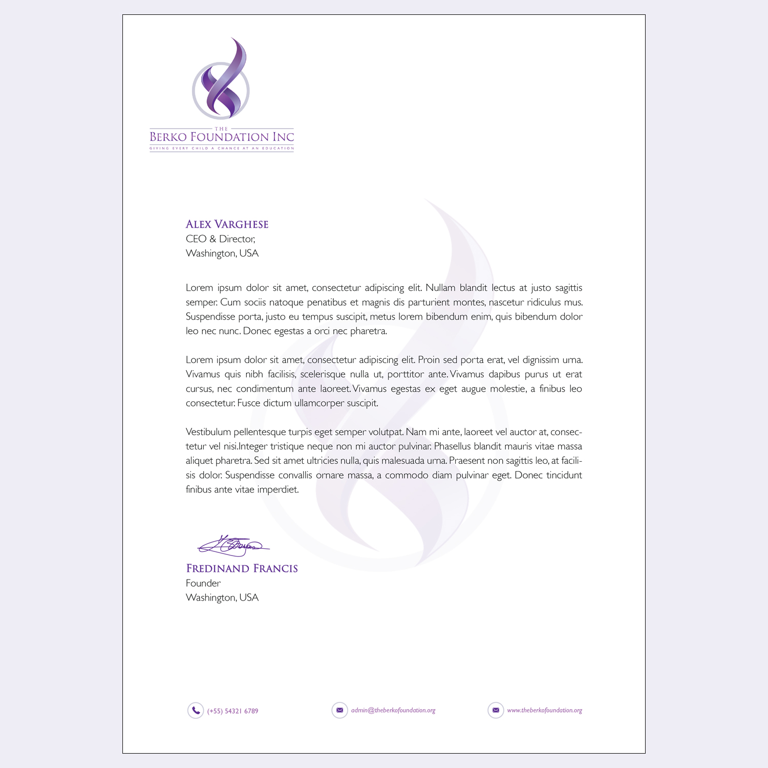 Bold Serious Non Profit Letterhead Design For A Company By Akhil OU 