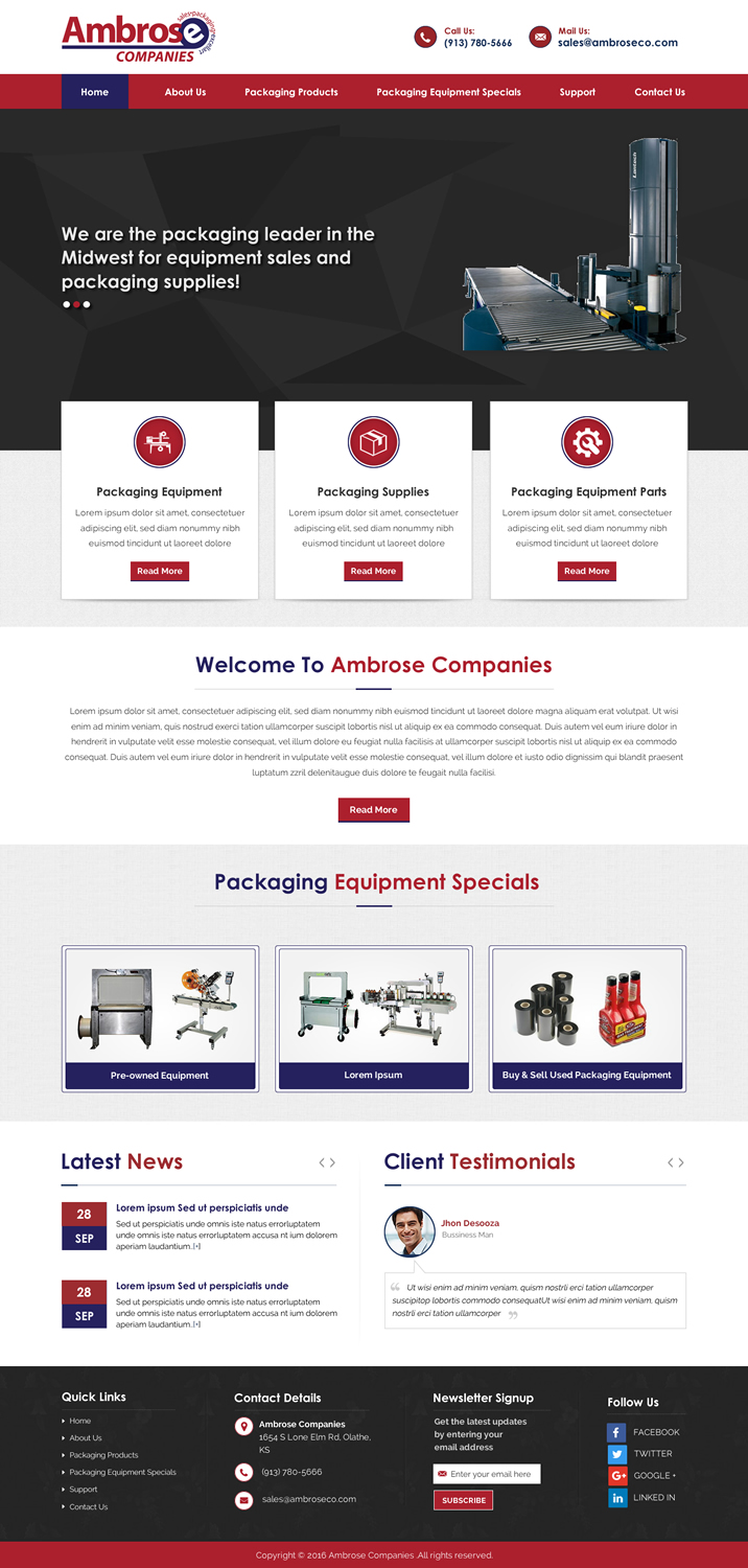 Serious, Professional, It Company Web Design for Internet Designs by ...