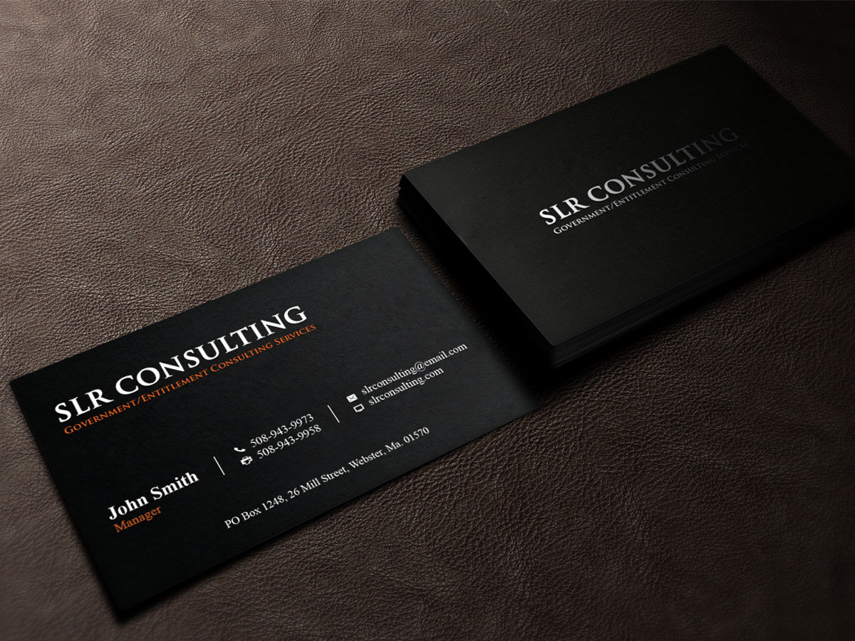 Professional, Bold, Business Consultant Business Card Design for SLR ...