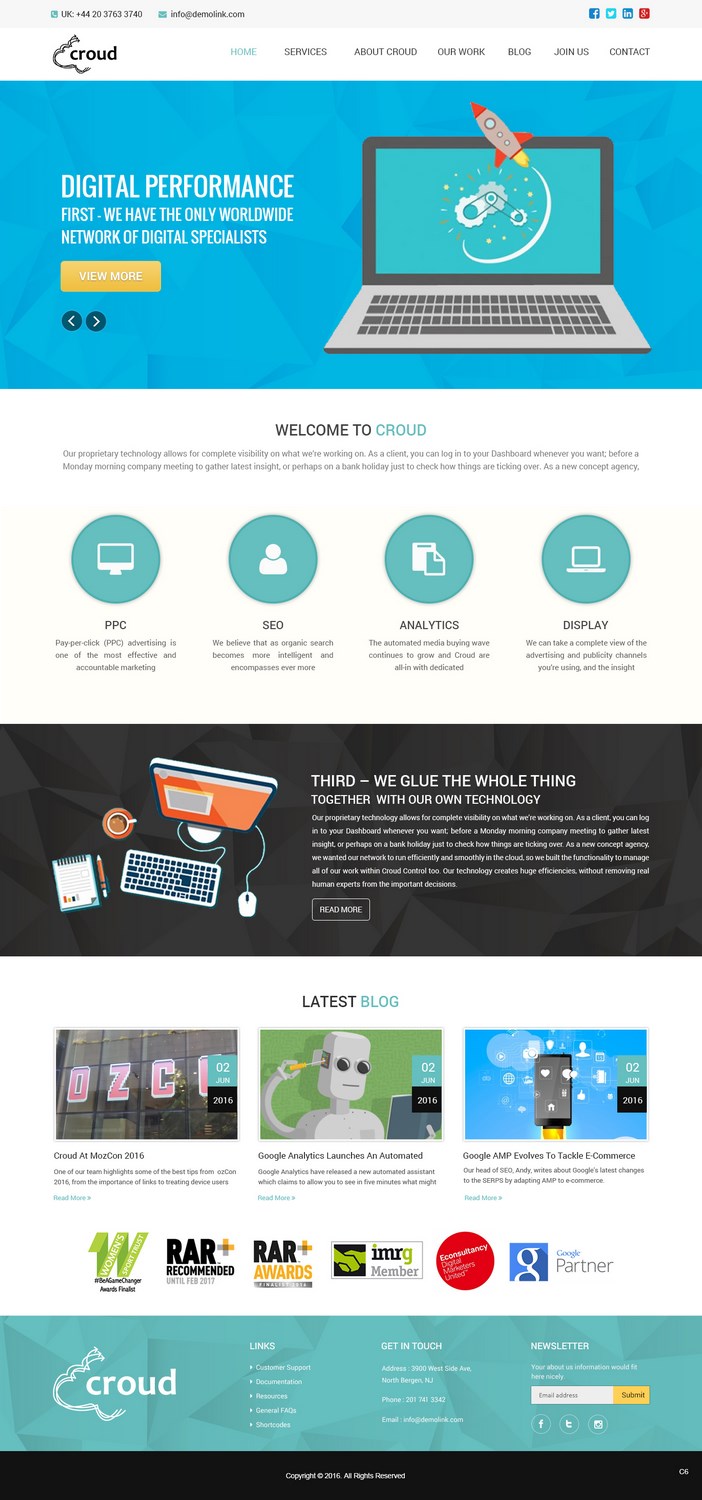 Modern, Upmarket, Marketing Web Design for Croud by pb | Design #12277250