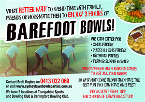 Sydney Lawn Bowls Parties - Flyer | 21 Flyer Designs for Sydney Lawn ...