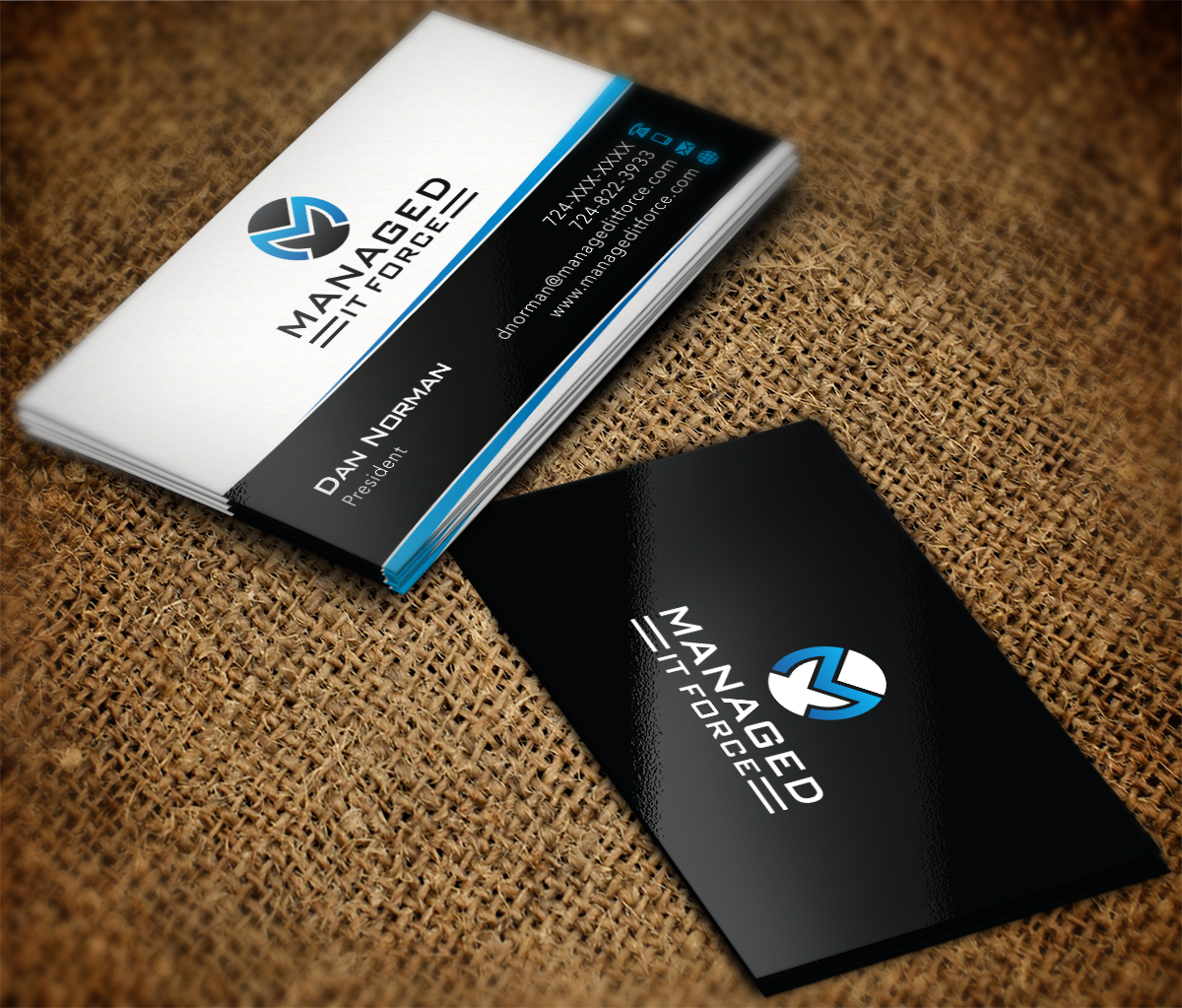 Bold, Modern, Information Technology Business Card Design for Managed ...