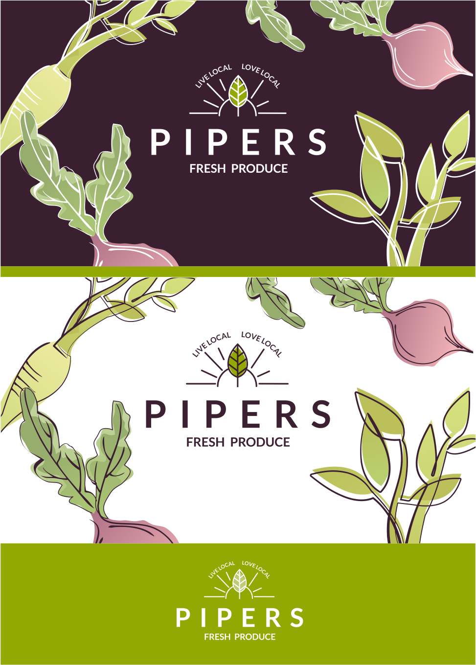 Modern, Upmarket, Business Logo Design for Pipers Fresh Produce by ...