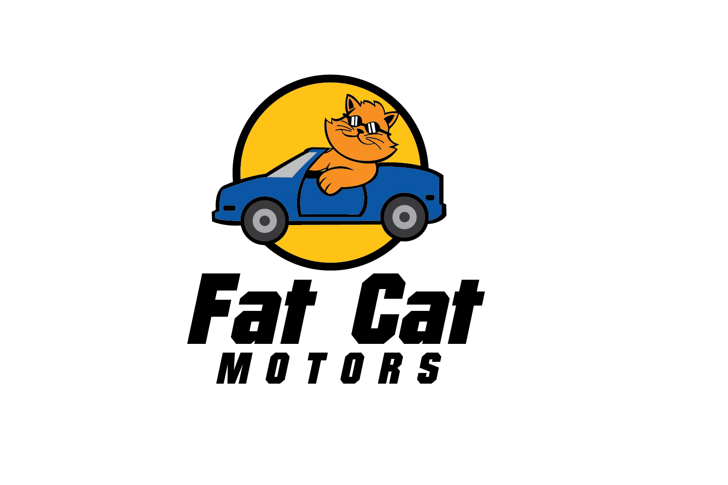 Playful, Colorful, Car Dealer Logo Design for Fat Cat Motors by ...