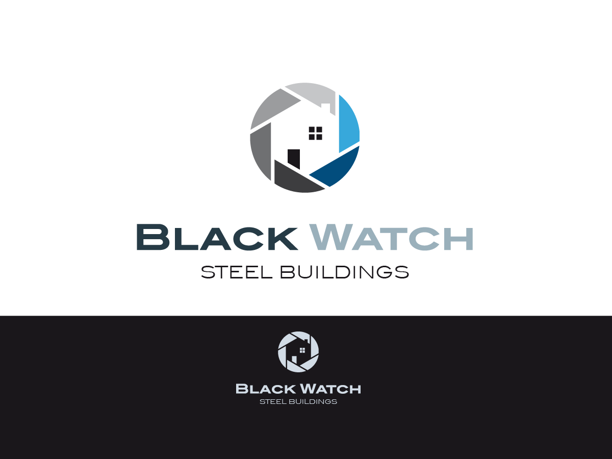 Serious, Bold, Construction Logo Design for Black Watch Steel Buildings ...