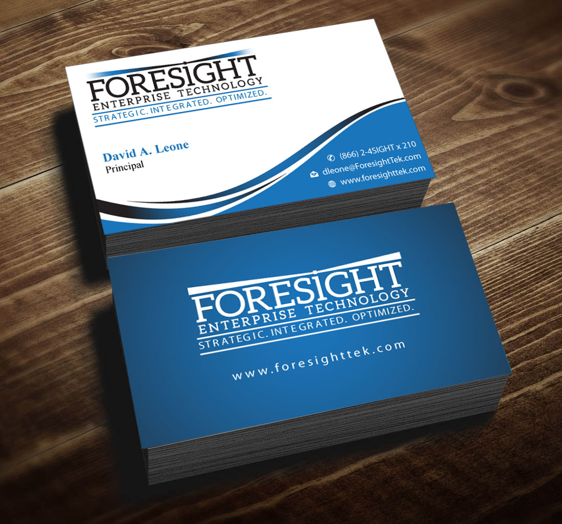 Bold, Modern, Information Technology Business Card Design for Foresight ...
