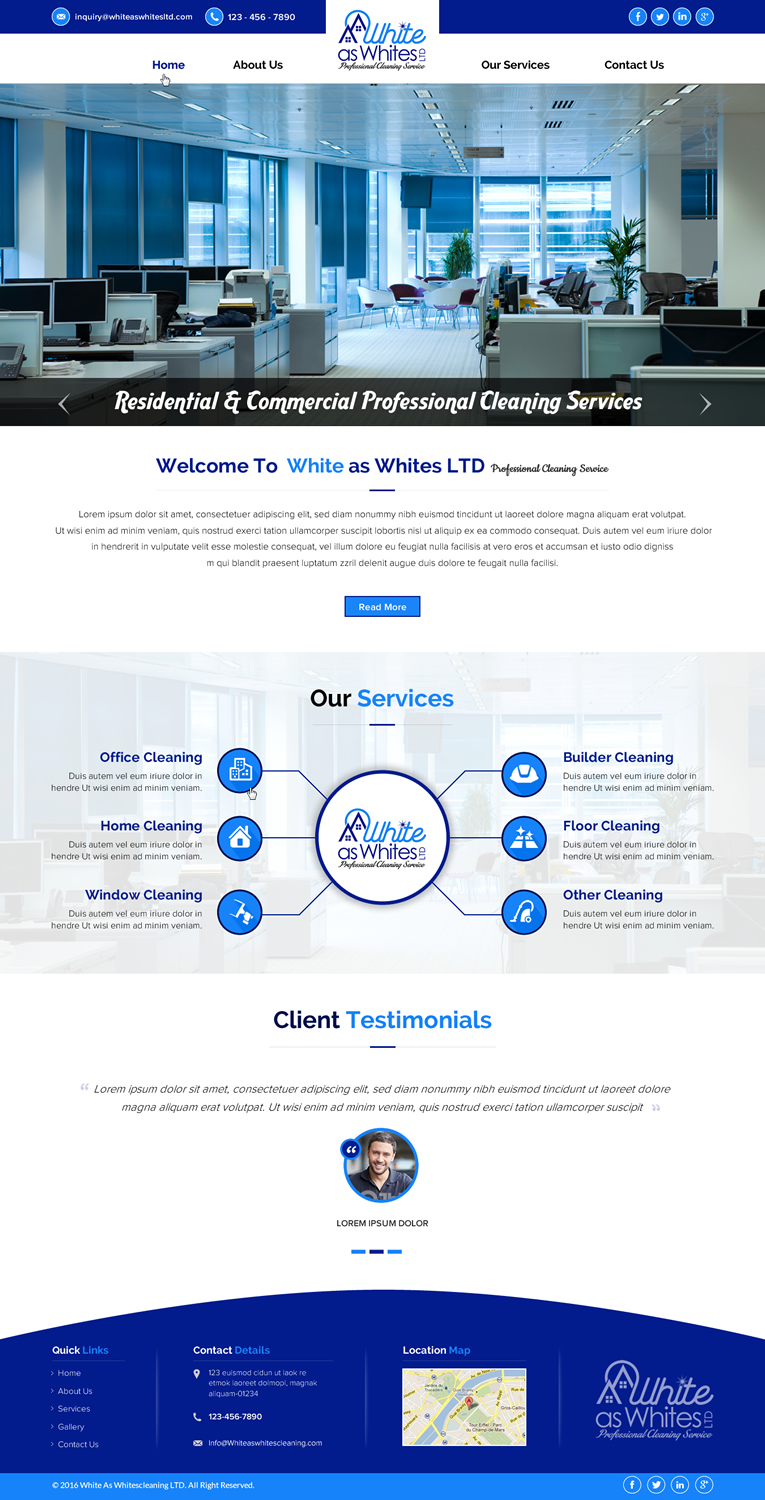 Bold, Modern, Cleaning Service Web Design for a Company by Sbss ...