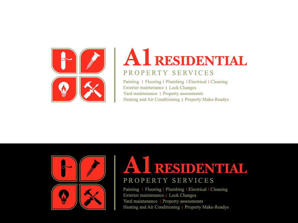 Serious, Traditional, Property Maintenance Logo Design for A1 ...