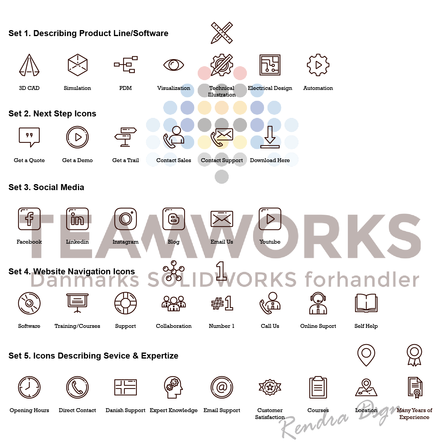 Modern, Elegant, Mechanical Engineering Icon Design for TEAMWORKS AS by ...