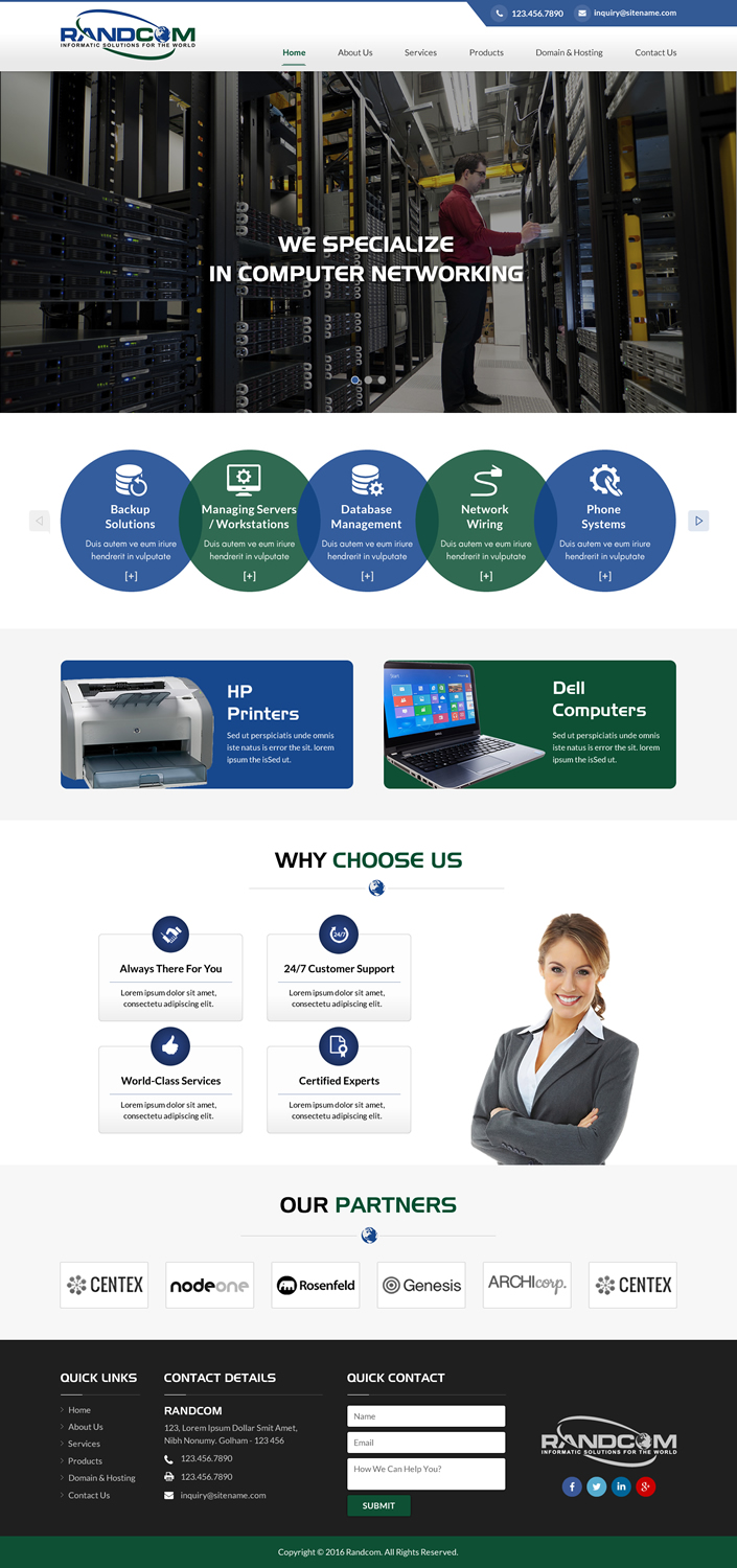 Elegant, Serious, Computer Web Design for a Company by Sbss | Design ...