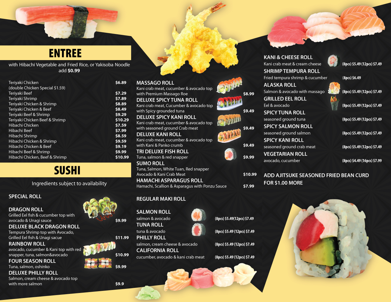 Modern, Professional, Asian Restaurant Menu Design for a Company by ...