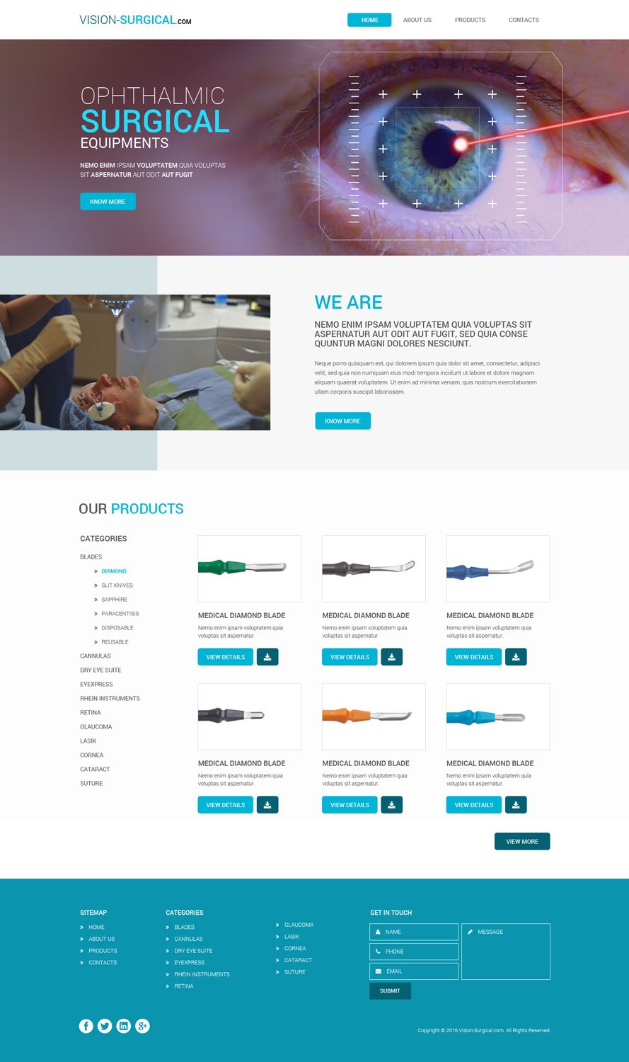 Elegant, Playful Web Design for Vision Surgical by Kreative Fingers ...