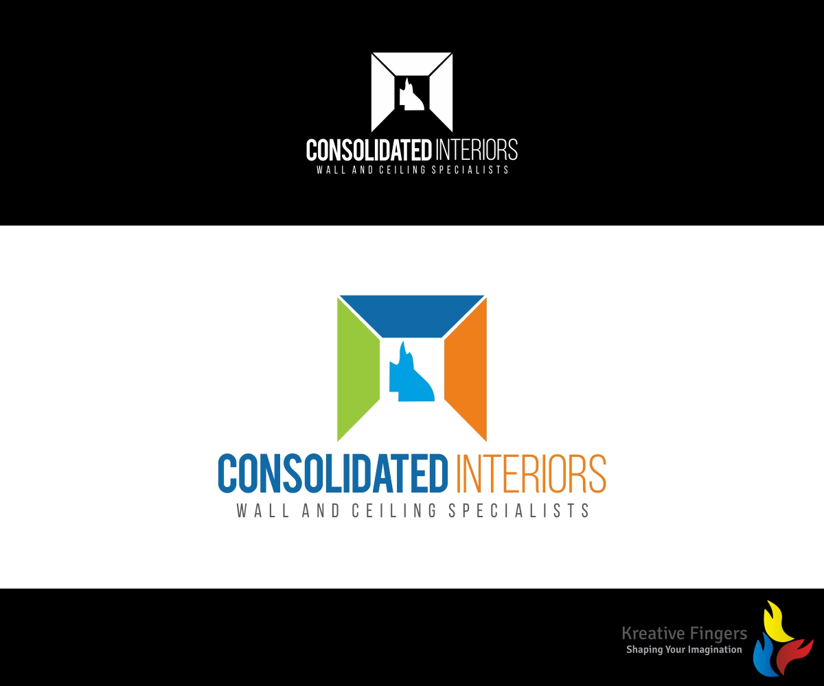 Bold, Serious, Construction Logo Design for Consolidated Interiors Wall ...