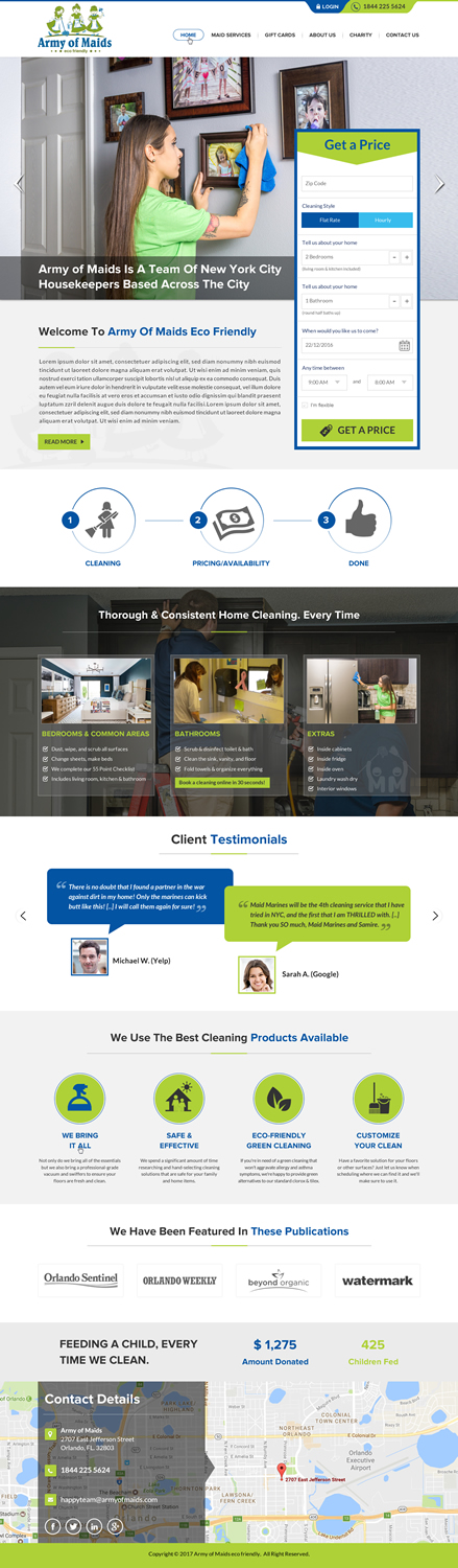 Bold, Modern, Cleaning Service Web Design for a Company by Sbss ...