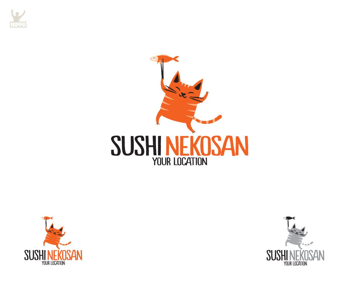 Modern, Colorful, Asian Restaurant Logo Design for Sushi Nekosan by ...