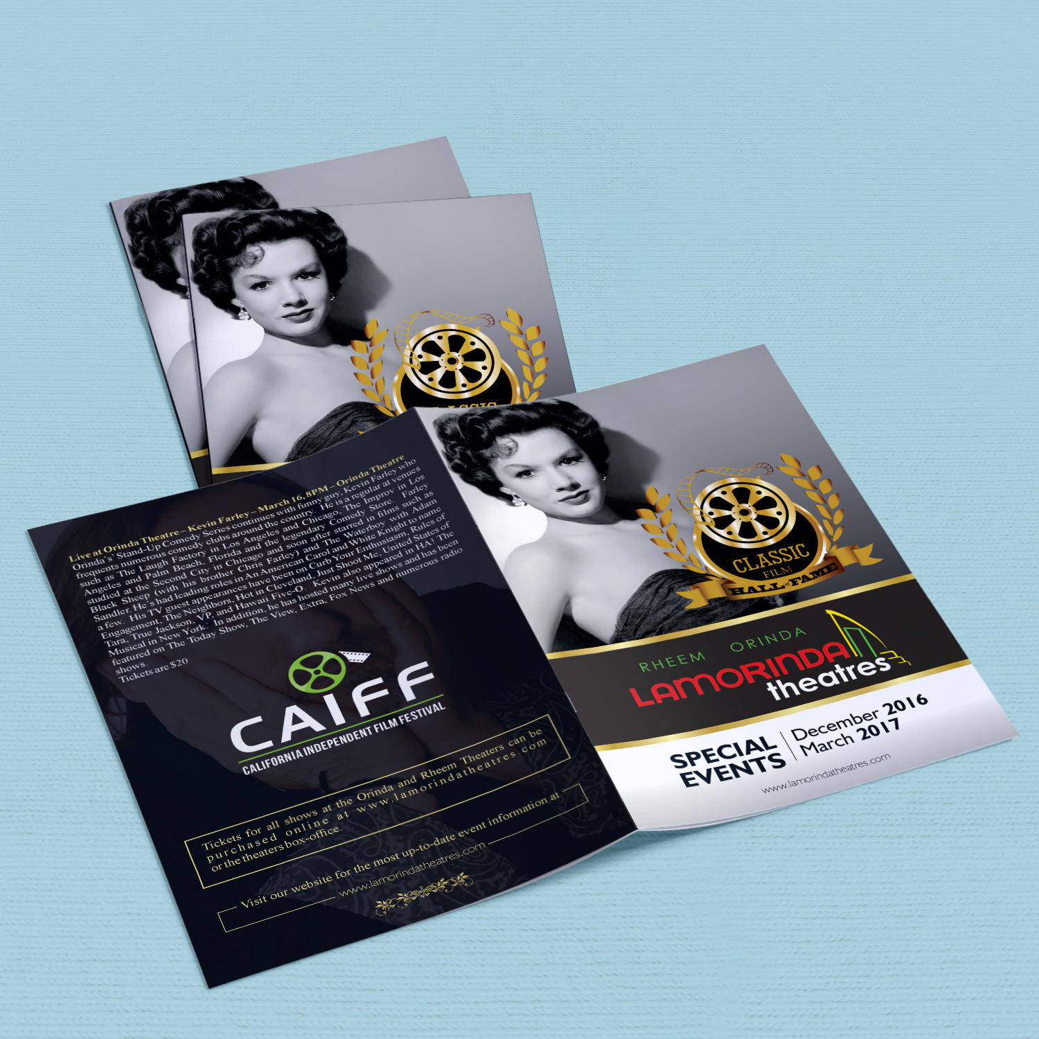 Modern, Upmarket, Movie Theater Brochure Design for California ...