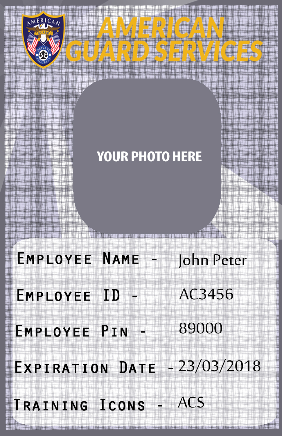 Bold, Serious, Security Guard Business Card Design for a Company by ...