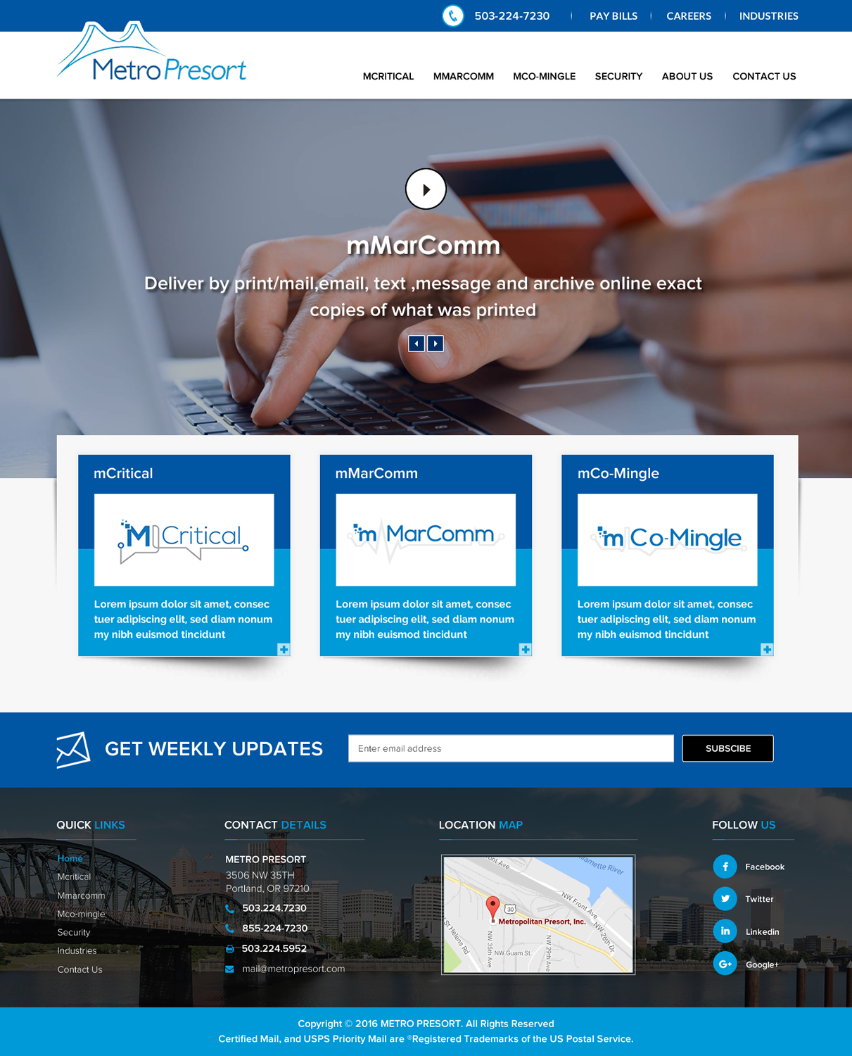 Bold, Modern, Tech Web Design for Metro Presort by Sbss | Design #12881102