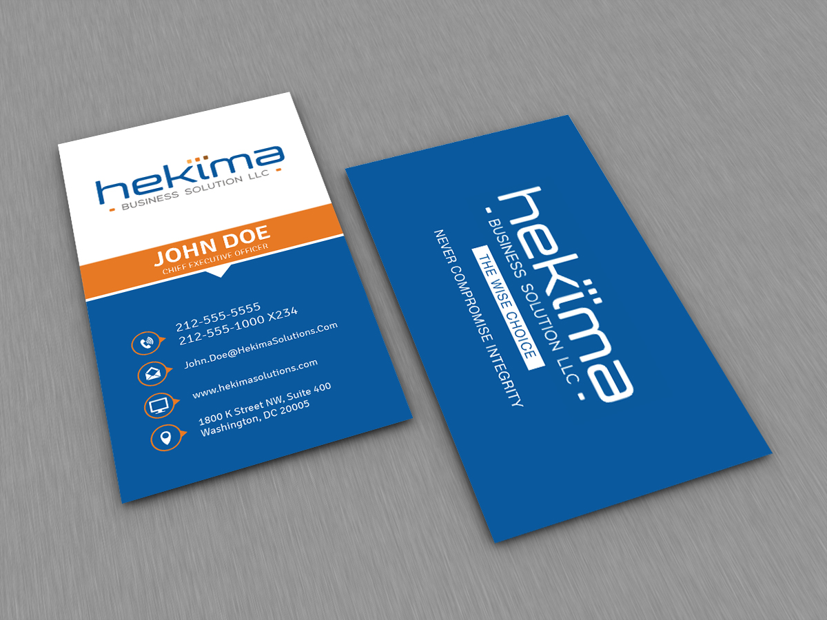 Hekima Business Solutions LLC Business Card design | 1 Business Card ...