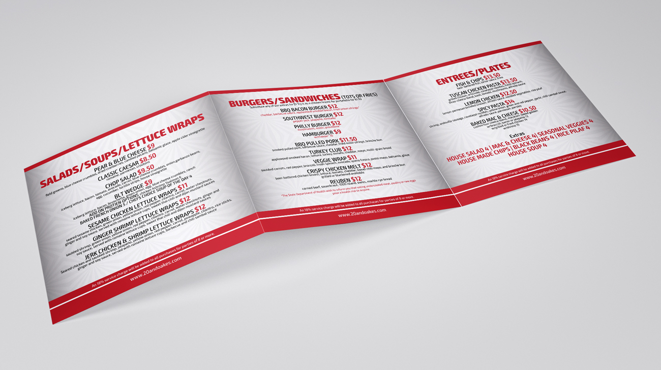 Bold, Modern, American Restaurant Menu Design for Racine Architect by ...