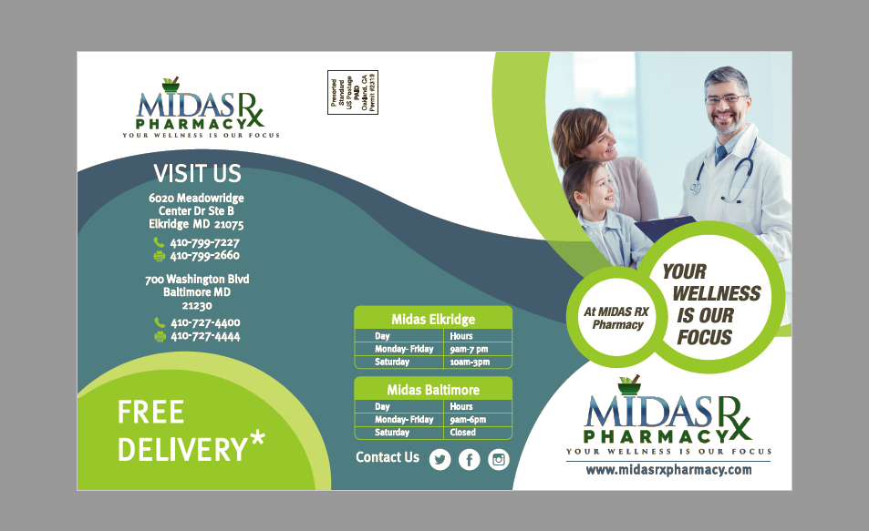 Serious, Modern, Pharmacy Brochure Design for MidasRx Pharmacy by Iwana ...