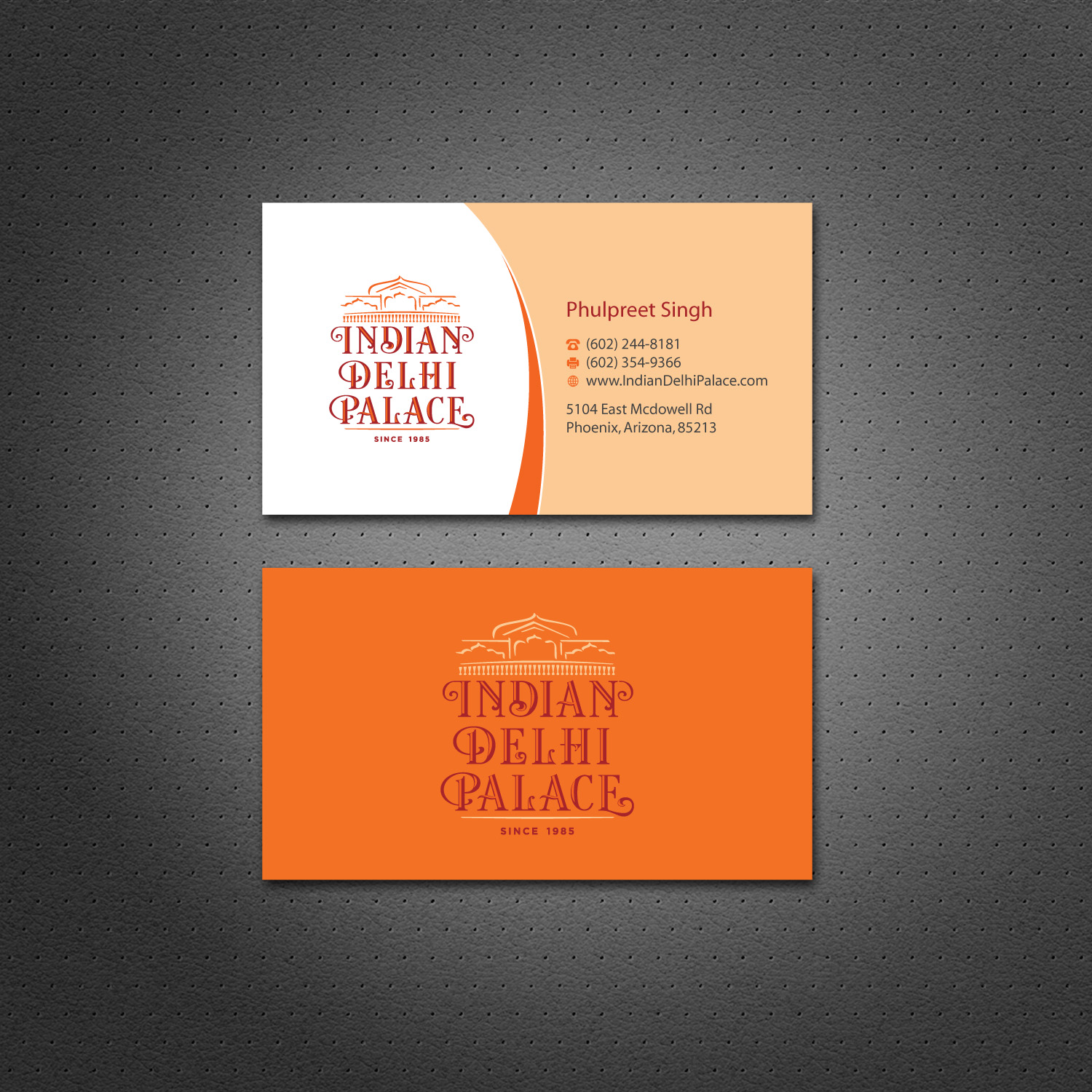 Serious, Upmarket, Indian Restaurant Business Card Design for a Company by Dezero | Design #12893111