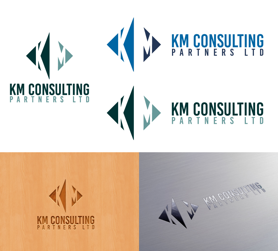 Elegant, Serious, Management Consulting Logo Design for KM Consulting ...