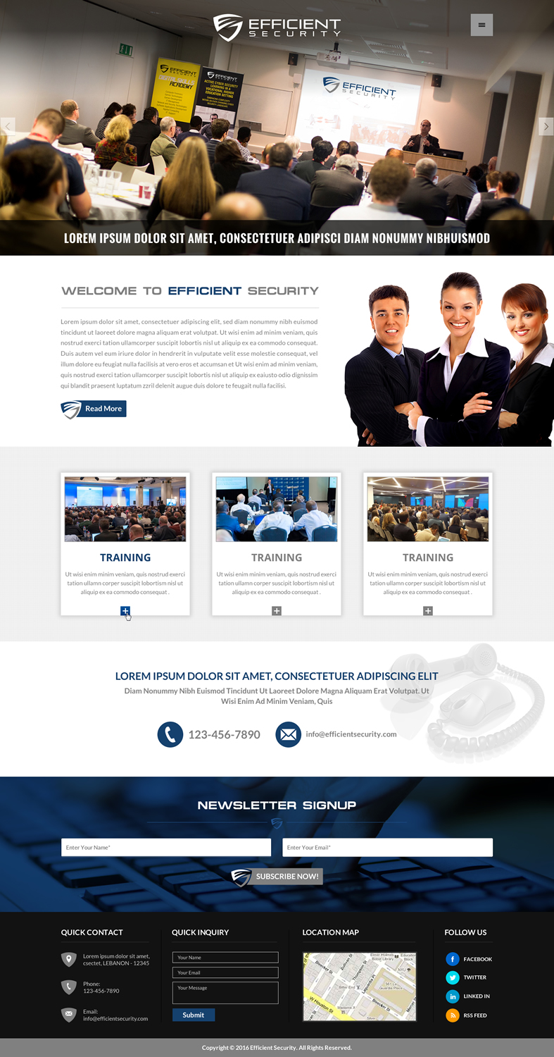 Serious, Modern, It Company Web Design for Efficient Security by Sbss ...