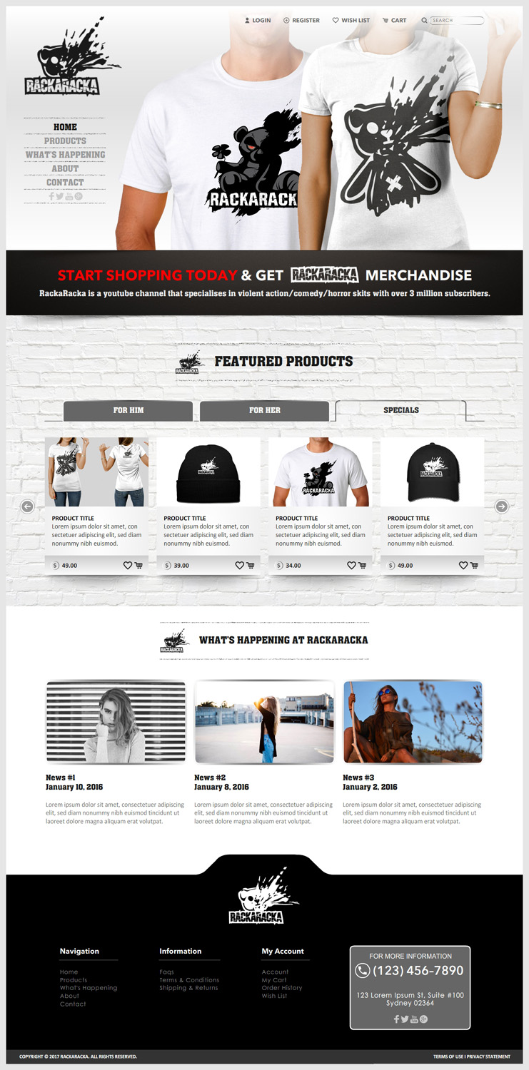 Youtube YouTube Design for RackaRacka by -Marc- | Design #13575140