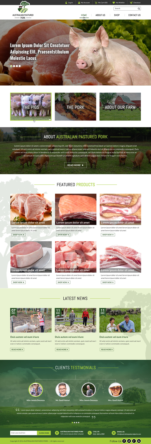 Elegant, Personable, Agribusiness Web Design for Australian Pastured ...