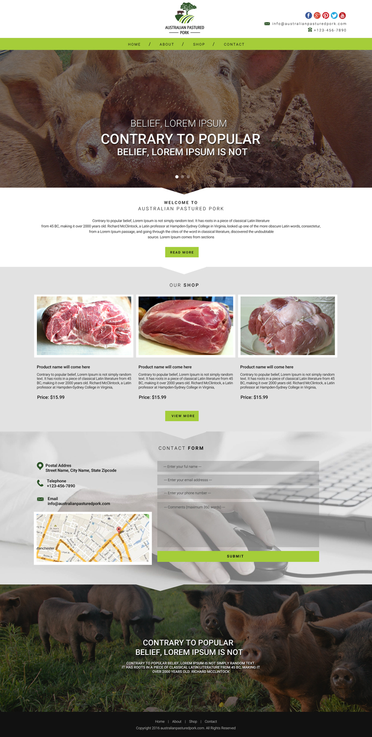 Elegant, Personable, Agribusiness Web Design for Australian Pastured ...