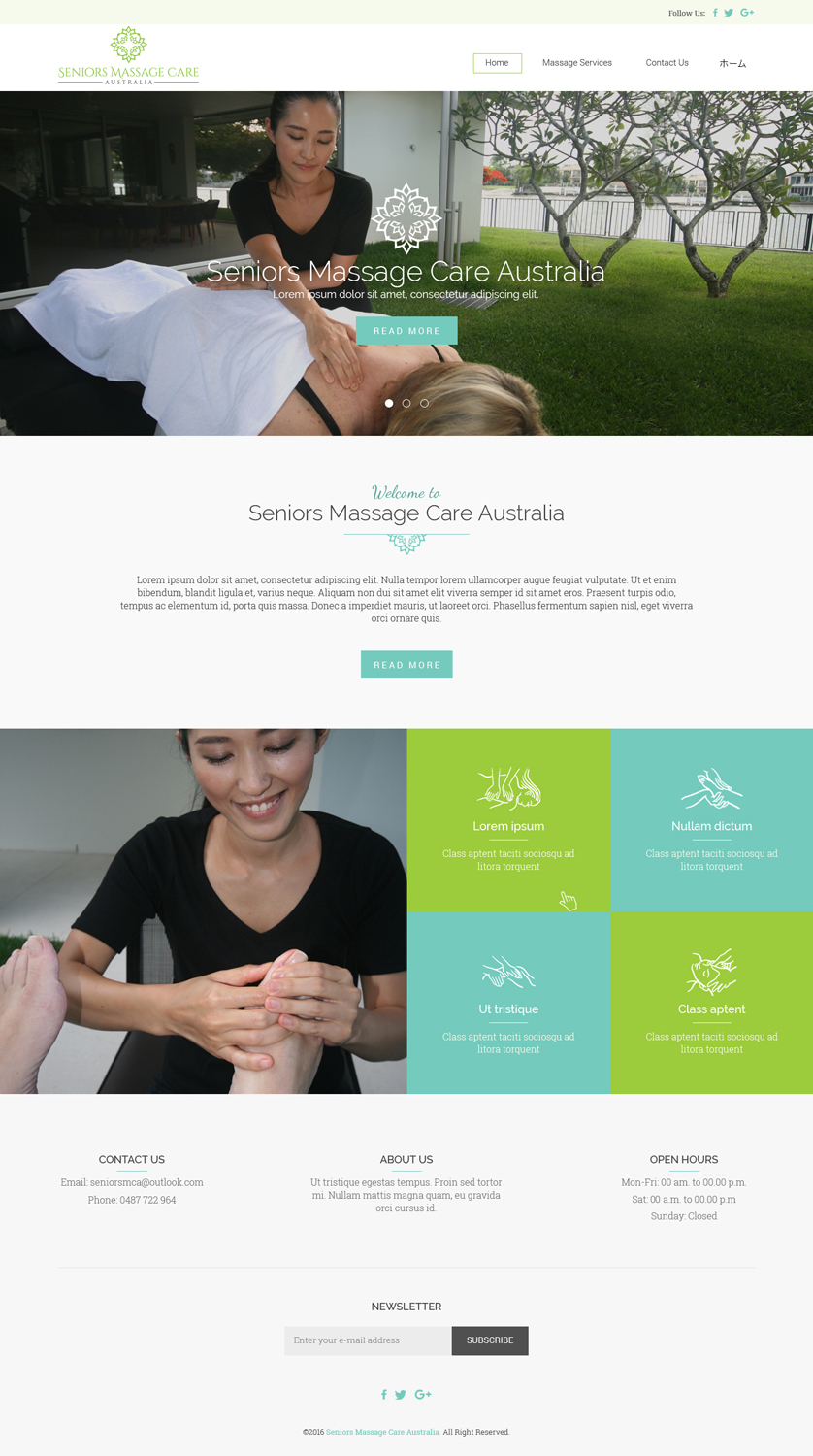 Elegant, Personable, Massage Therapy Web Design for Cummins Health Pty Ltd by Kreative Fingers ...
