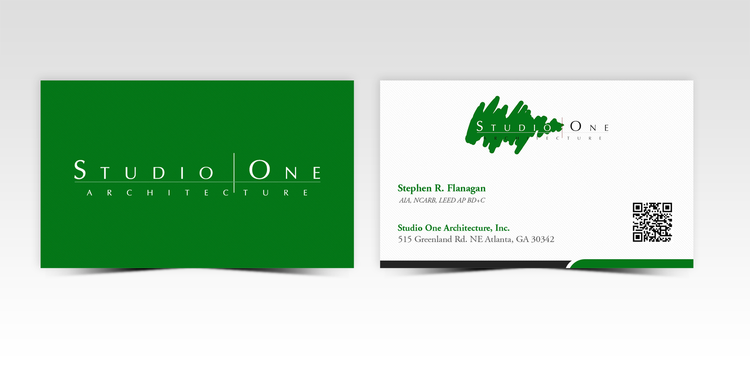 Elegant, Serious, Architect Business Card Design for Studio One Architecture by Pointless Pixels ...