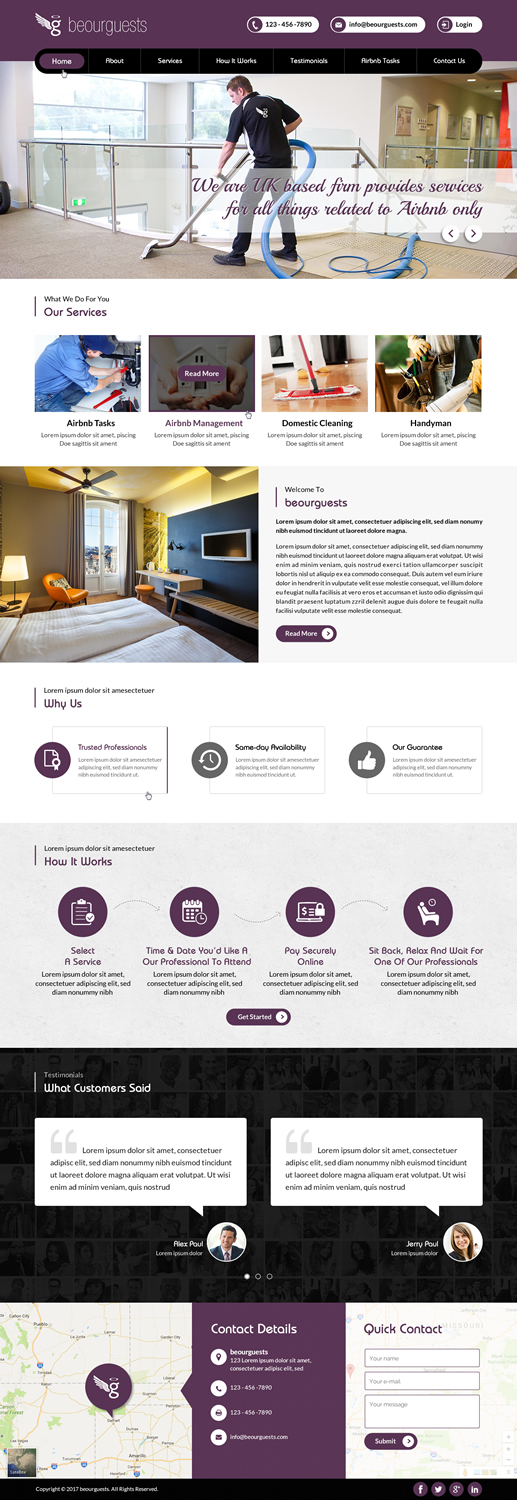 Professional, Playful, Cleaning Service Web Design for a Company by ...