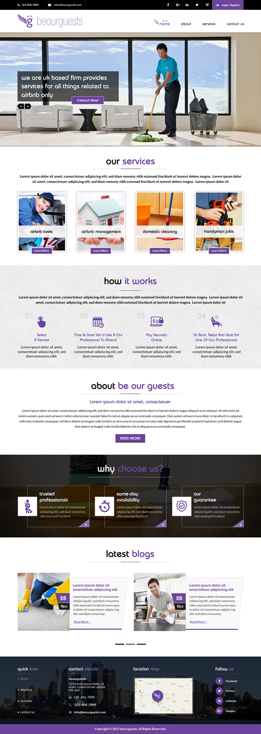 Professional, Playful, Cleaning Service Web Design for a Company by ...
