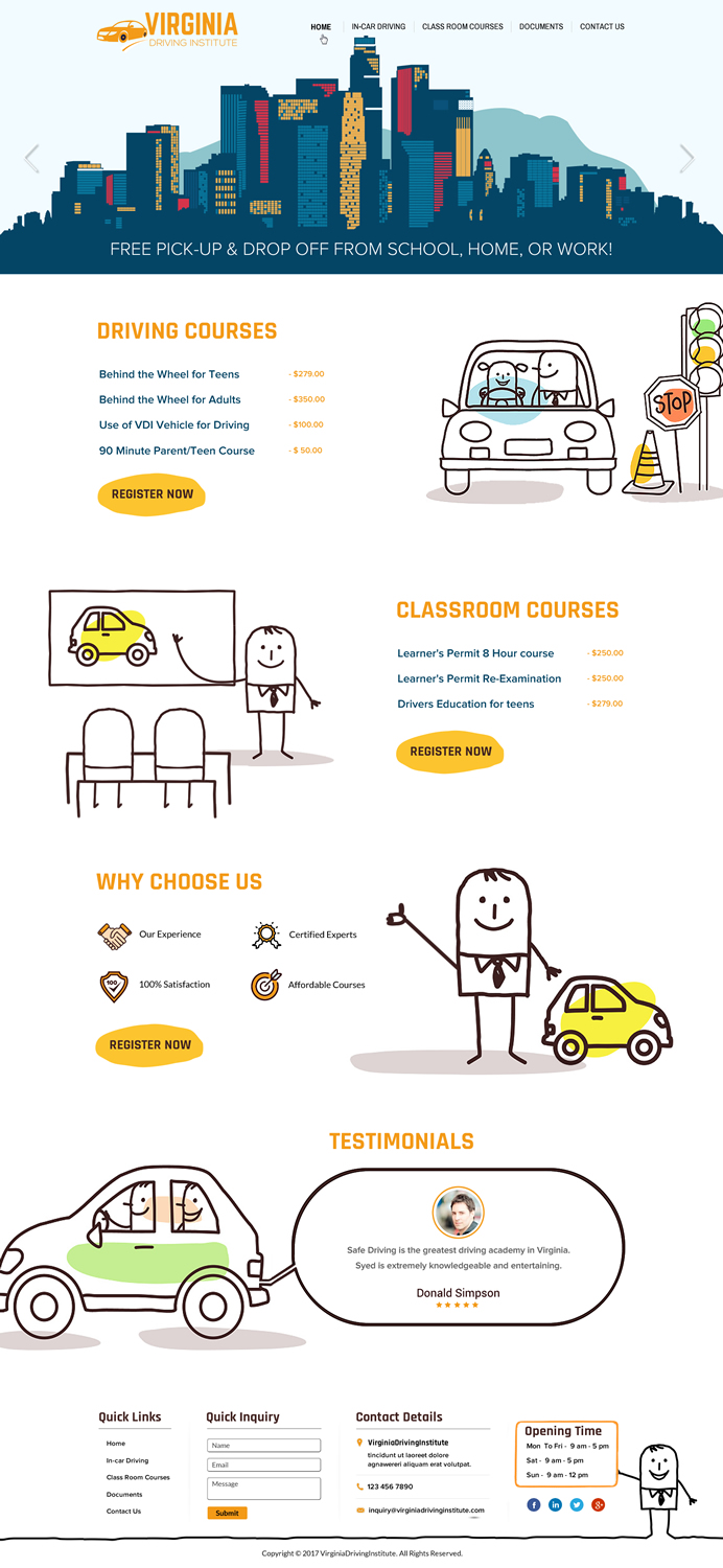 Elegant, Playful, Driving School Web Design for a Company by Sbss ...
