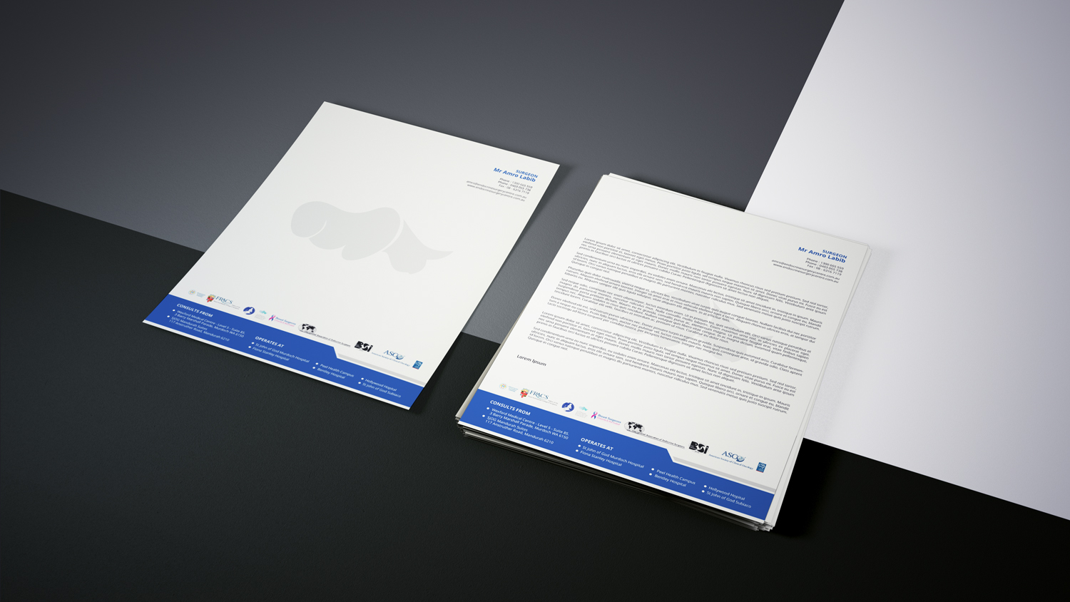 Professional, Serious, Medical Stationery Design for Endocrine Surgery ...