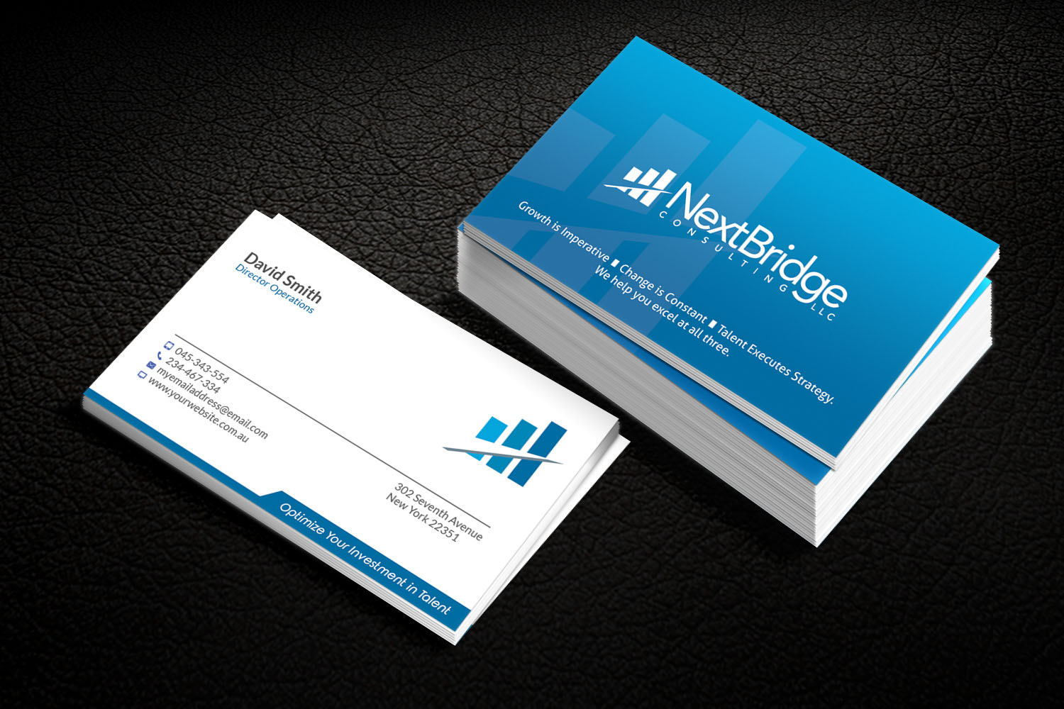 Professional, Upmarket, Management Consulting Business Card Design for ...