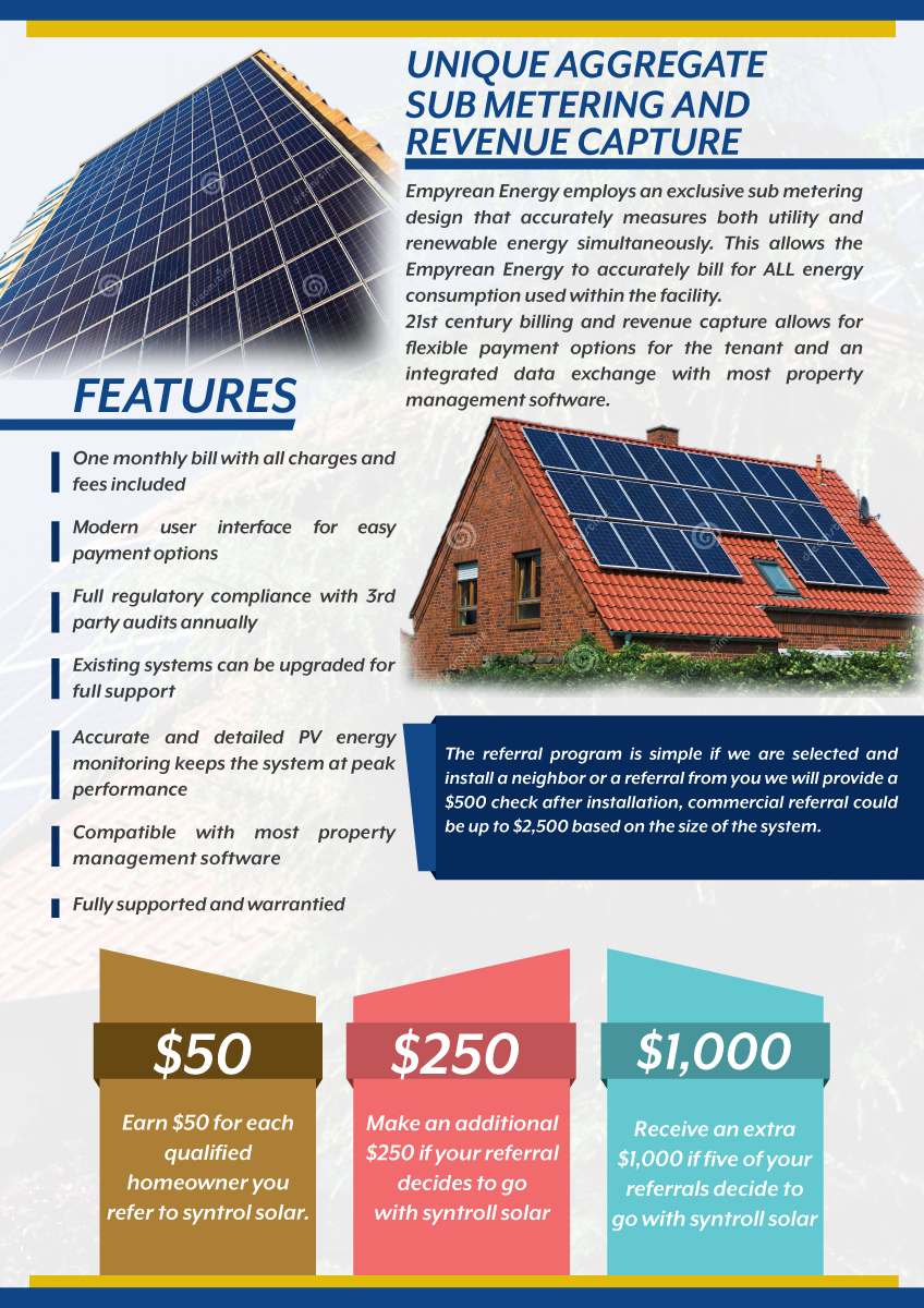 Modern, Professional, Solar Energy Flyer Design for Syntrol by ...