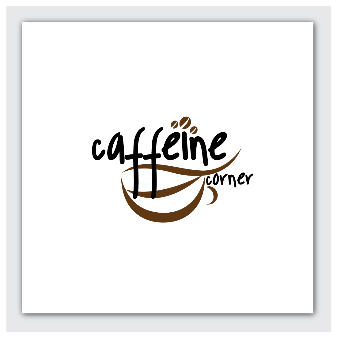 Coffee Shop Logo Design for Caffeine Corner by Marketing Wings | Design ...