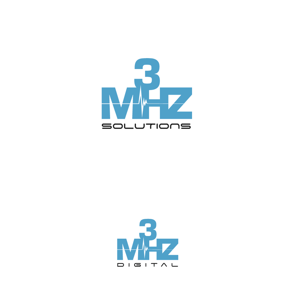 Bold, Modern, Design Agency Logo Design for 3MHZ Solutions and 3MHZ ...